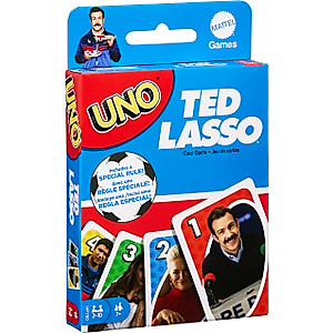 Mattel Games ​UNO Ted Lasso Card Game for Teens & Adults Inspired by The Popular Series for Game Night, Travel & Camping