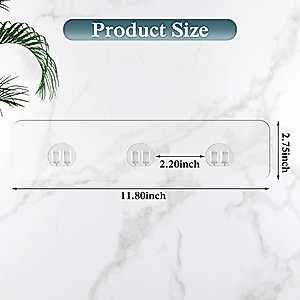 EAGMAK 2 Pack Shower Caddy Adhesive for Replacement, No Drilling Strong Transparent Adhesive for Shower Caddy, Soap Holder, Bathroom Storage Shelves and Kitchen Racks