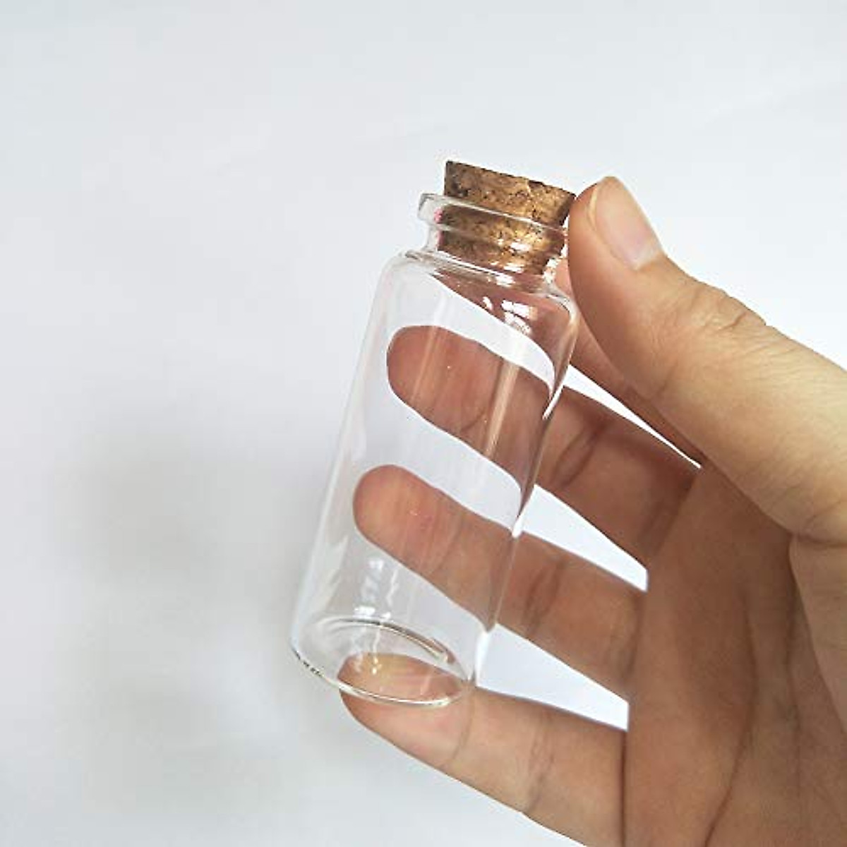 Luo House 10pcs 30ml Cork Stopper Glass Bottle Vials Jars with Cork Wishing Bottle Wedding Favor 30x70mm