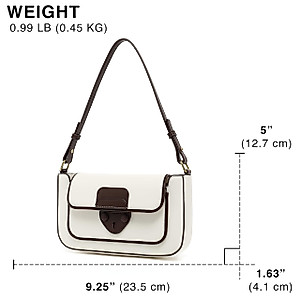 Scarleton Crossbody Bags for Women, Purses for Women, Lightweight Women’s Shoulder Bag, Crossbody Purse with 2 Straps, H210302 - White/Coffee