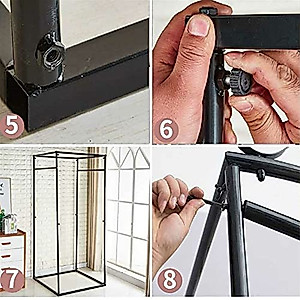 YXYECEIPENO Square Dressing Room Office Shopping Mall Fitting Room Comes with Iron Absorption Function to Better Protect Privacy Movable, Easy to Assemble and Disassemble Privacy Tent, 85x85x200cm