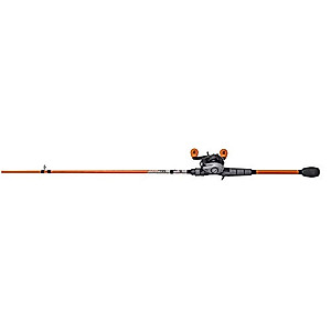 Abu Garcia 6'6" Max STX Fishing Rod and Reel Baitcast Combo, 1-Piece Rod, Size LP Reel, Left Reel Handle Position, Lightweight Graphite Frame, MagTrax Brake System
