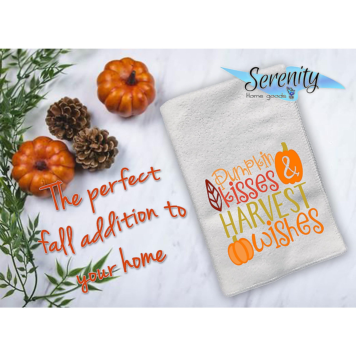 Fall Decor | Fall Decorations Kitchen Towels | Fall Hand Towels For Bathroom | Pumpkin Decor | Autumn Table Decorations | Harvest Thanksgiving Halloween Gnomes
