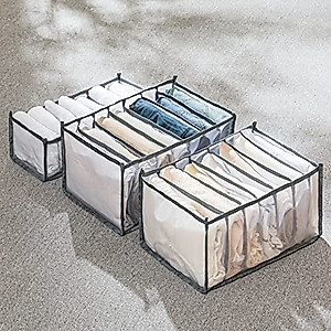 Wardrobe clothes organizer (Gray, 9 Slots-Large)