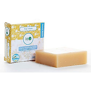 360Feel Bay Rum Soap - Handmade Bar with Woodsy Sweet, Spicy Scent and Bay Rum Shaving Soap - Gift Ready for Men - Castile Man - 5 Ounce