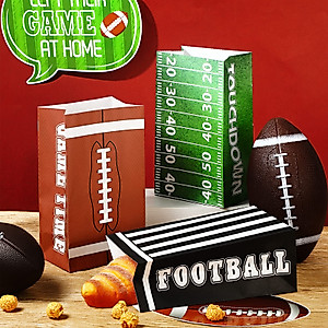 Funrous 36 Packs Football Party Bags Football Gift Bags for Boys Football Paper Treat Bags Football Goody Candy Bags Sport Favor Bags for Football Themed Party Decorations Football Bowl Party Supplies