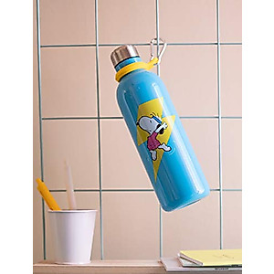 Grupo Erik Snoopy Metal Hot&Cold Bottle 500ml - 17 oz | Snoopy Gifts | Hot And Cold Water Bottle | 500ml Water Bottle | Water Bottle Metal | Cute Water Bottle