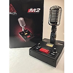 BLACK CHROME DELTA M2 AMPLIFIED DYNAMIC POWER BASE MICROPHONE 4 pin Cobra CB HAM MIC