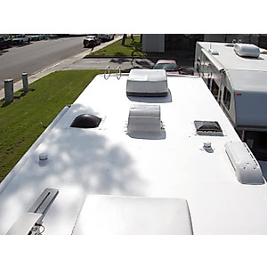 Tough Tech Coatings RV Roof Sealant Coating Kit- Waterproofing for RVs, and Trailers 30 feet Long - Lifetime Protection - 87% Solar Reflective - 5 Gal White