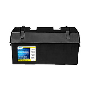 Camco Double Battery Box | Safely Stores RV, Automotive, and Marine Batteries | Features a Heavy-Duty Corrosion-Resilient Polymer Construction and Measures Inside 21-1/2" x 7-3/8" x 11-3/16" (55375)