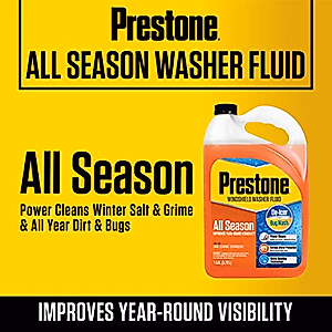 Prestone AS658 Deluxe 2-in-1 Windshield Washer Fluid, 1 Gallon