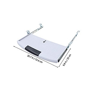 NOLITOY 2 pcs computer keyboard case white drawer multifunction pencil case desk organizer drawer office keyboard drawer computer stand for desk Under Table invisible pen tray plastic