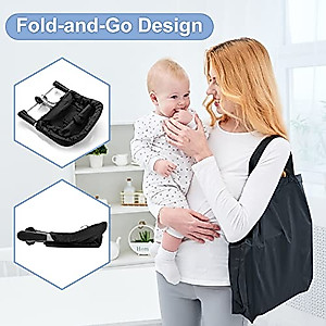 Fast Table Chair Hook on High Chair Clip on Table Clamping Chair High Load Fold-Flat Storage Tight Fixing Feeding Seat Attach to Table Ideal Folding Chair for Travel (Black)