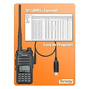 GMRS Radio Handheld GM-55 2pcs 5W Long Range Two Way Radio GMRS Repeater Capable, with NOAA Scanning & Receiving, Display SYNC, for Off Road Overlanding