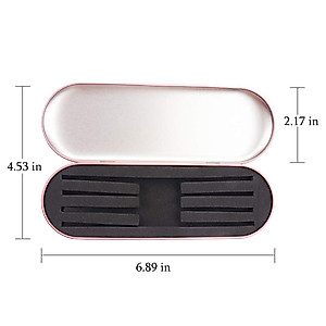 1 Pc Eyelash Extension Tweezers Storage Case Professional Travel Small Box Portable Tin Holder Container for Tweezer, Pink