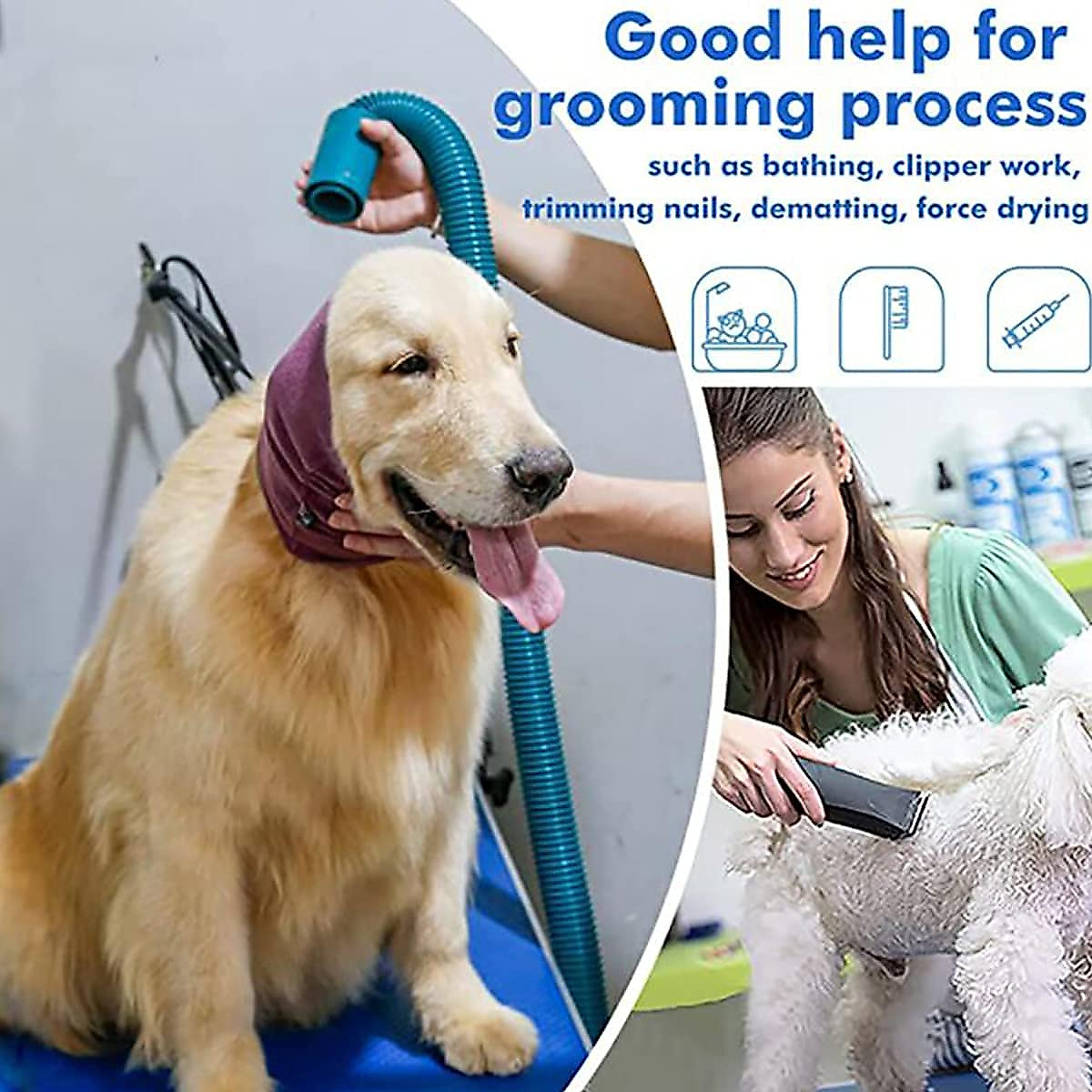 Quiet Ears Covers for Dogs 3pcs,Dog Snoods Ear Covers for Noise,Grooming and Force Drying Miracle Tool for Anxiety Relief & Calming Dogs(Grey+Pink+Purple) (Small)