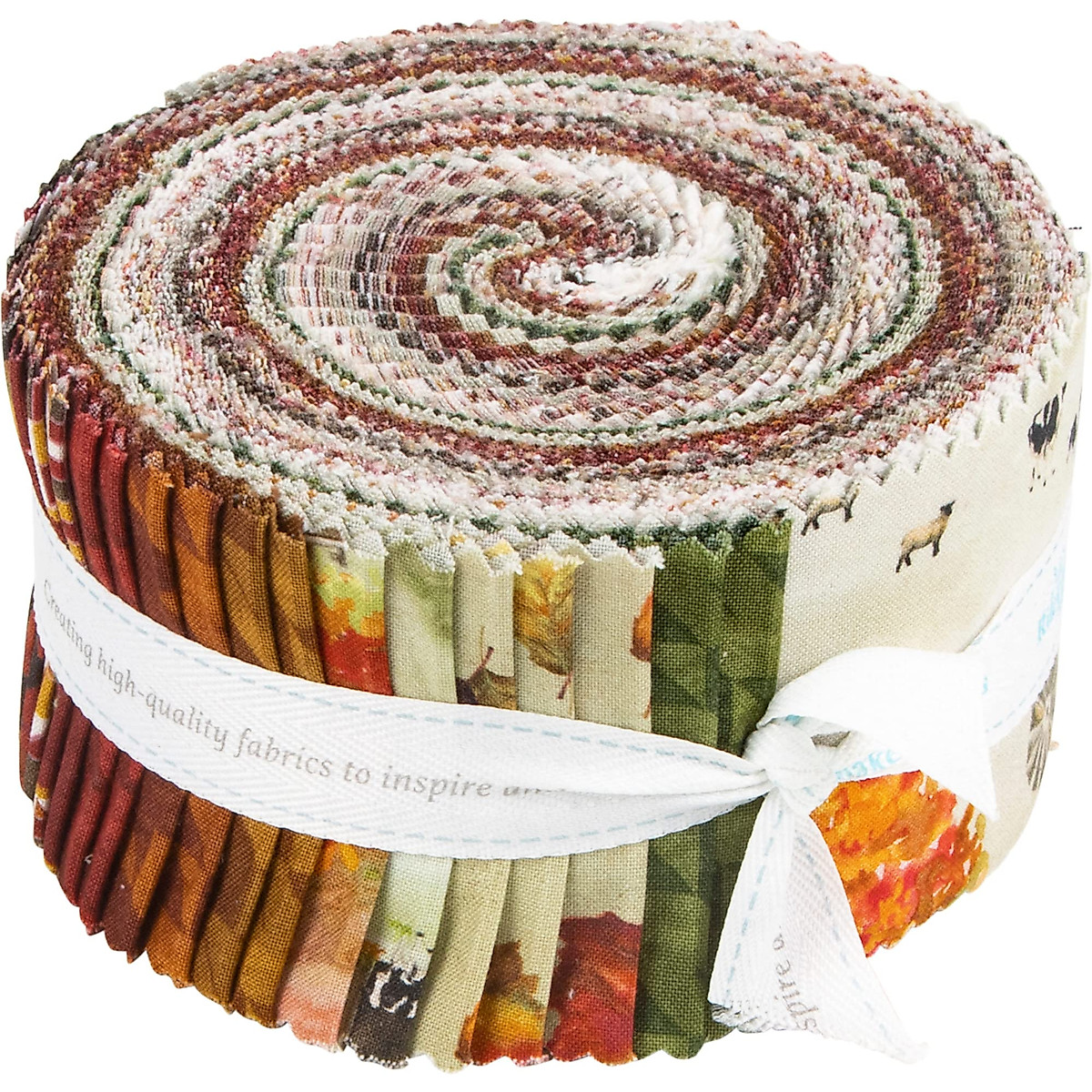 Tara Reed Fall Barn Quilts Rolie Polie 40 2.5-inch Strips Jelly Roll Riley Blake Designs RP-12200-40