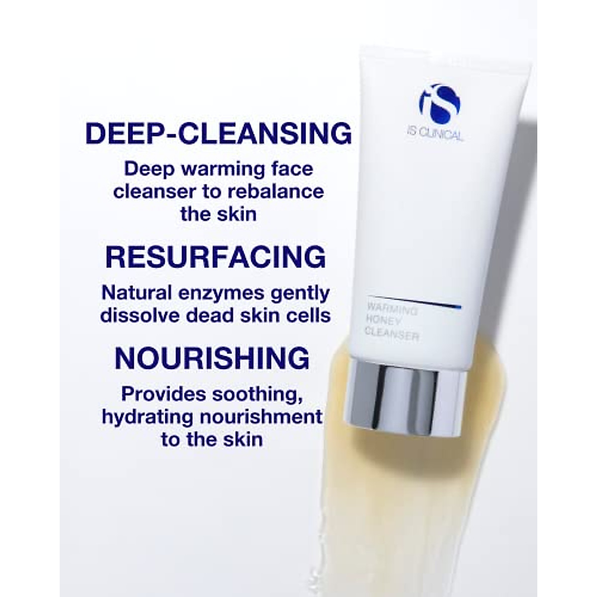 iS CLINICAL Luxurious Warming Honey Face Cleanser, Hydrating Facial Cleanser formulated with pure honey