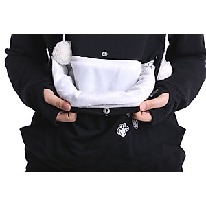 SAIANKE Womens Hoodies Pet Holder Cat Dog Kangaroo Pouch Carriers Pullover - Medium - Black