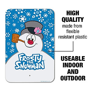 Frosty the Snowman Snowing Home Business Office Sign