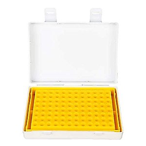 96 wells PCR Carrying box PCR Tube Rack ONLY for 0.2ml Micro-Tubes, 8 x 12 Array (Yellow)