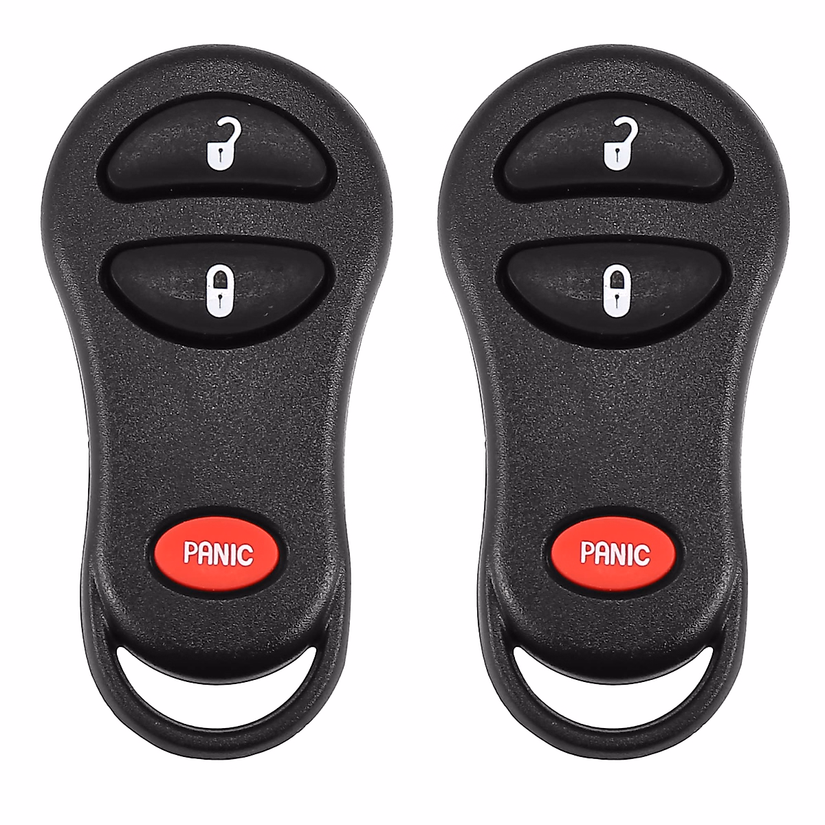 X AUTOHAUX 2pcs GQ43VT17T 315MHz Replacement Keyless Entry Remote Car Key Fob for Dodge for Ram 1500 2500 3500 Pickup 2001-2005 for Dodge Caravan 1999-2003 3 Buttons