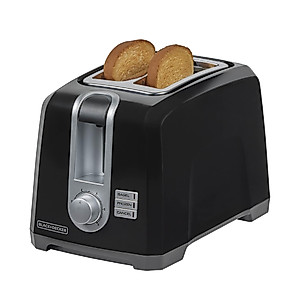BLACK+DECKER 2-Slice Extra-Wide Slot Toaster, Square, Black, T2569B