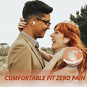 Loluka Ultra Thin Design Invisible Wireless Earbuds Sleep Earbuds Waterproof Bluetooth Smallest Tiny Earpiece Noise Canceling Bluetooth 5.0 Earphones for Android and iOS