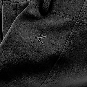 HORZE Nora Girls Riding Pants | Pull-on Kids Equestrian Leather Knee Patch Jodhpur Breeches - Black - M