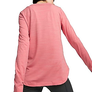 PUMA Women's Cloudspun Long Sleeve Tee, Carnation Pink Heather, Medium