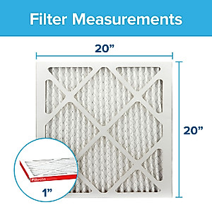 Filtrete 20x20x1 Air Filter, MPR 1000, MERV 11, Micro Allergen Defense 3-Month Pleated 1-Inch Air Filters, 2 Filters