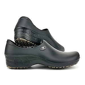 Sticky Nursing Shoes for Women - Professional Waterproof Non-Slip - Hospital Icons (Dentistry - Black, Numeric_8)