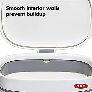 NEW OXO Good Grips Easy-Clean Compost Bin, White, 1.75 GAL/6.62 L