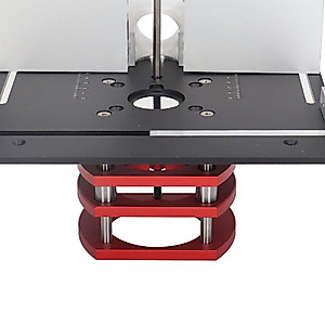 Router Lifting Base, Universal Router with Top Plate Manual Lifting Woodworking Slotting Trimming, Syringe Handpiece and Curing Light Sleeves (Black)