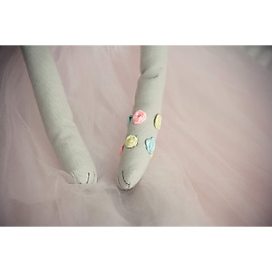 Inspired by Jewel Poppy The Cat - Handmade 24.8-Inch Plush Doll with Ballerina Tutu Outfit - Pretty Stuffed Toy Surprise Gift for a Little Princess Age 3+ - Soft Plushie for Hugs, Cuddle and Comfort