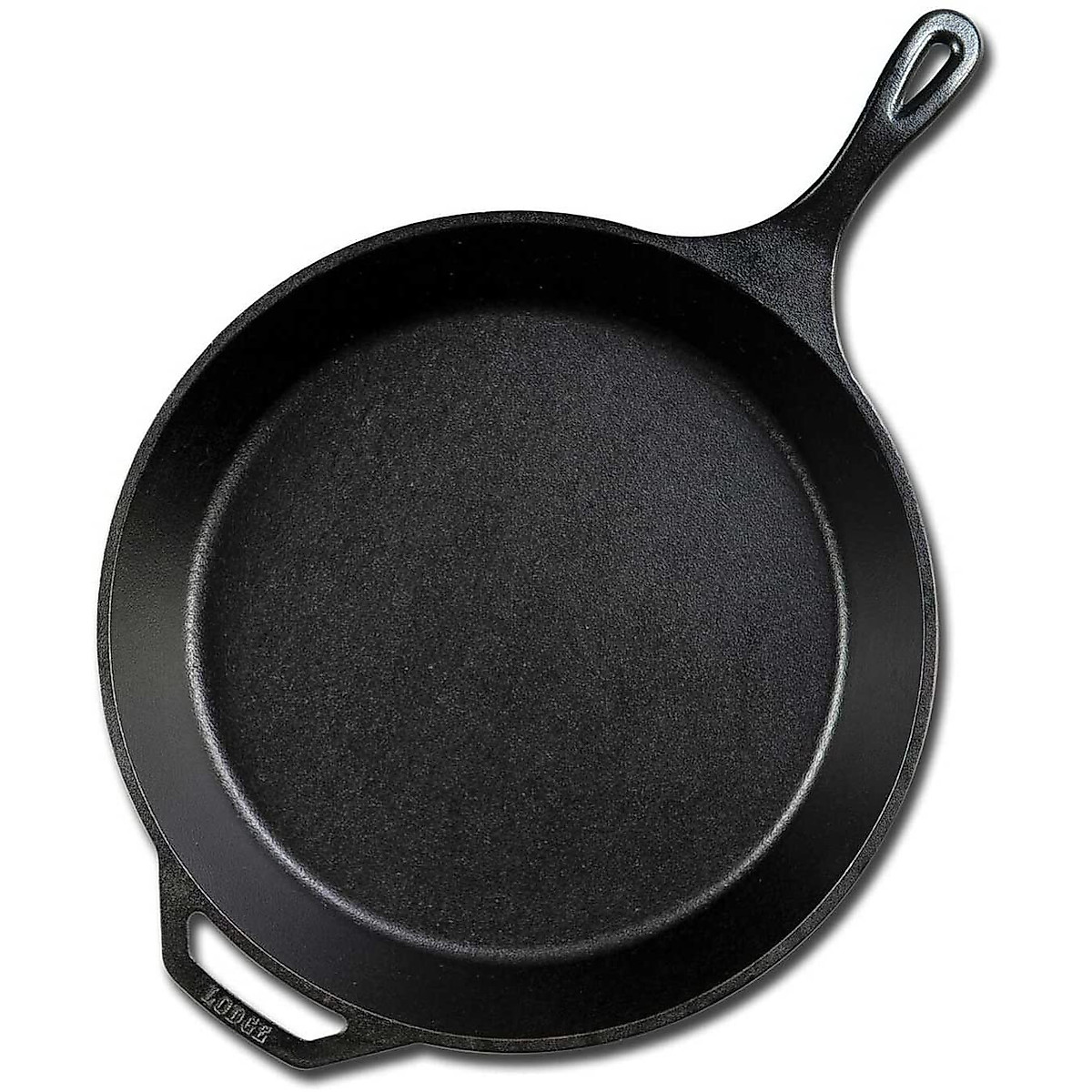 Lodge L14SK3 15-Inch Pre-Seasoned Cast-Iron Skillet & Silicone Hot Handle Holder - Red Heat Protecting Silicone Handle Cast Iron Skillets with Keyhole Handle