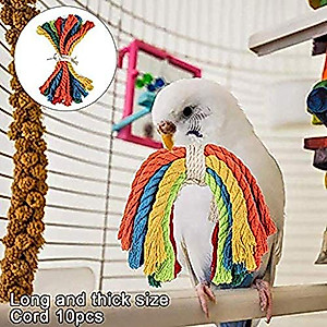Small Bird Swing Toys, Bird Parrot Swing Chewing Toys - Hanging Bell Birds Cage Toys 8 Pcs