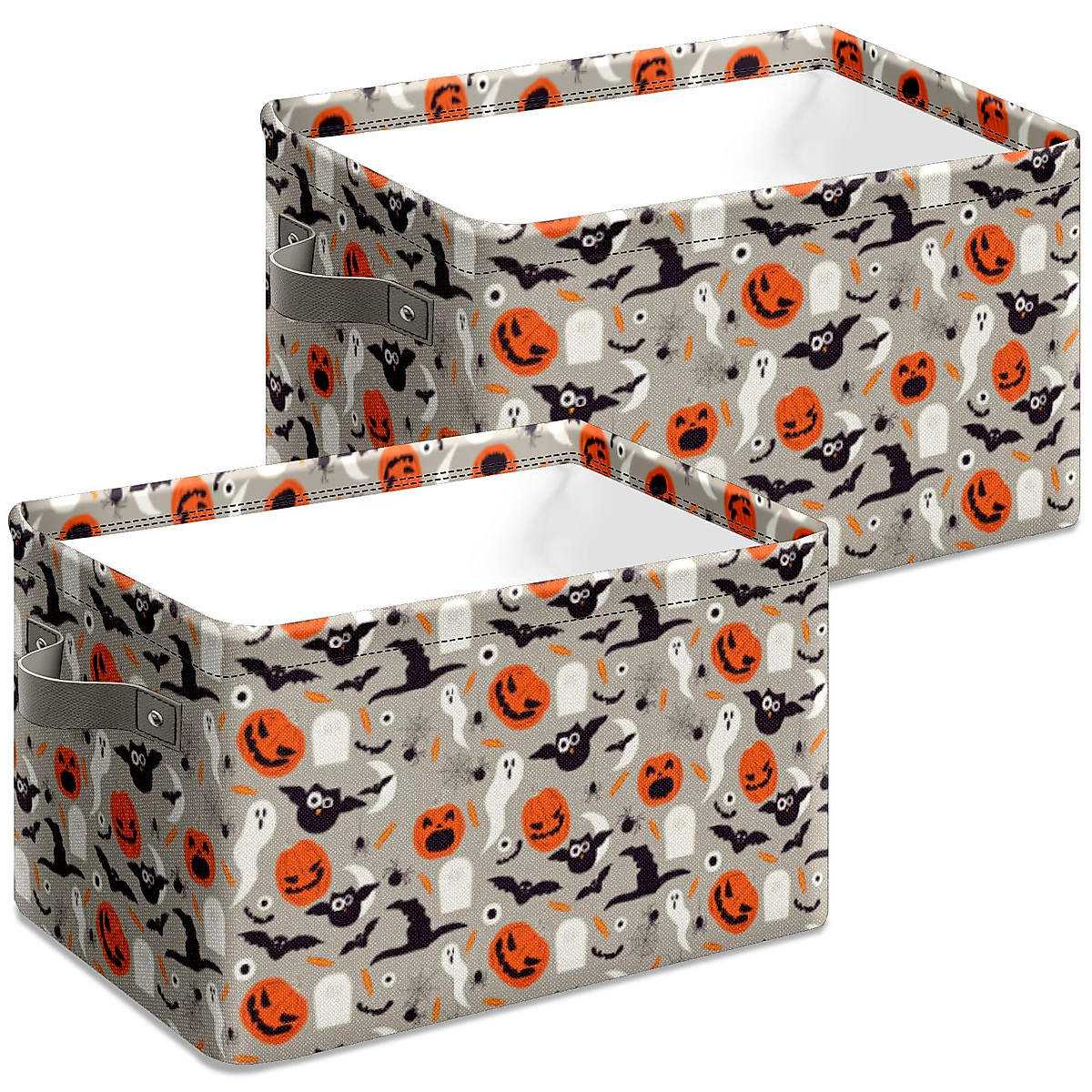 Halloween Basket Trick or Treat Bags Boo Basket with Handles Halloween Pumpkin Ghost Halloween Storage Containers for Storage Toy Storage