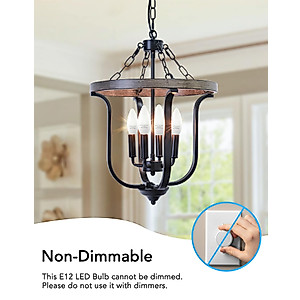 PARTPHONER E12 LED Light Bulbs B11 Candelabra Bulbs 60W Equivalent, Non-Dimmable 6W LED Candle Chandelier Bulb 600 Lumen, 5000K Daylight White, Pack of 6