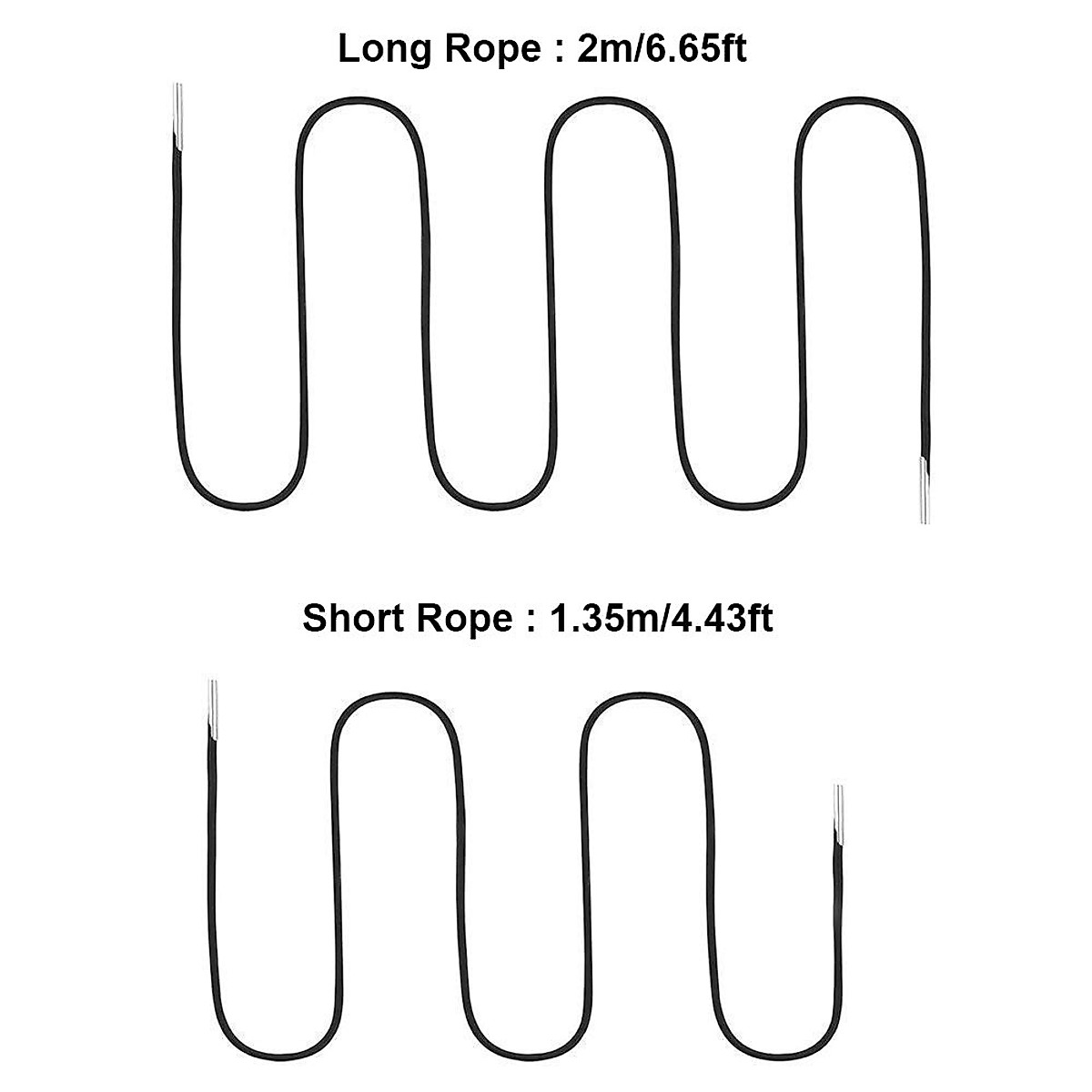 4 Pcs Replacement Cord for Zero Gravity Chair, Universal Recliner Elastic Laces/Chair Accessories Repair Tool Kit for Lounge Chair, Bungee Chair - 2.2m & 1.4m (7.2ft & 4.6 ft)