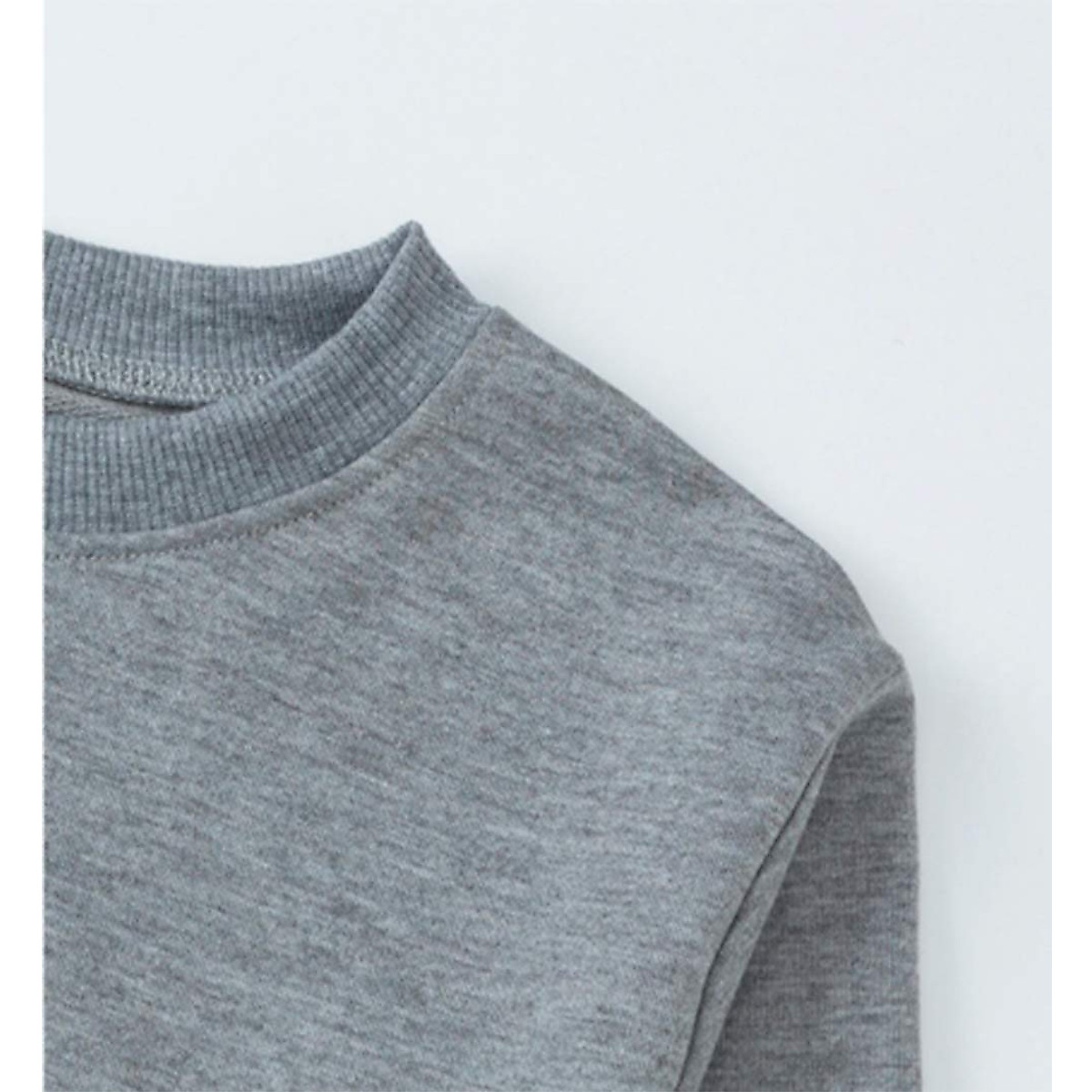 G-Amber Girls Long Sleeve Sweatshirts Kids Crop Print Funny Letters Fashion Pullover Tops Grey Sorry I'm Not Listening