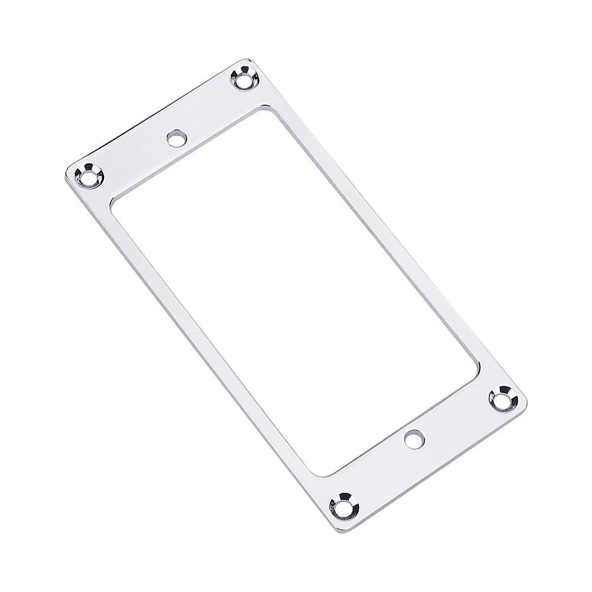 2 Pcs Metal Flat Humbucker Cover Guitar Pickup Frame Mounting Ring (Silver) Chrome Pickup Rings Humbucker Mounting Ring Chrome Guitar Pickup Rings