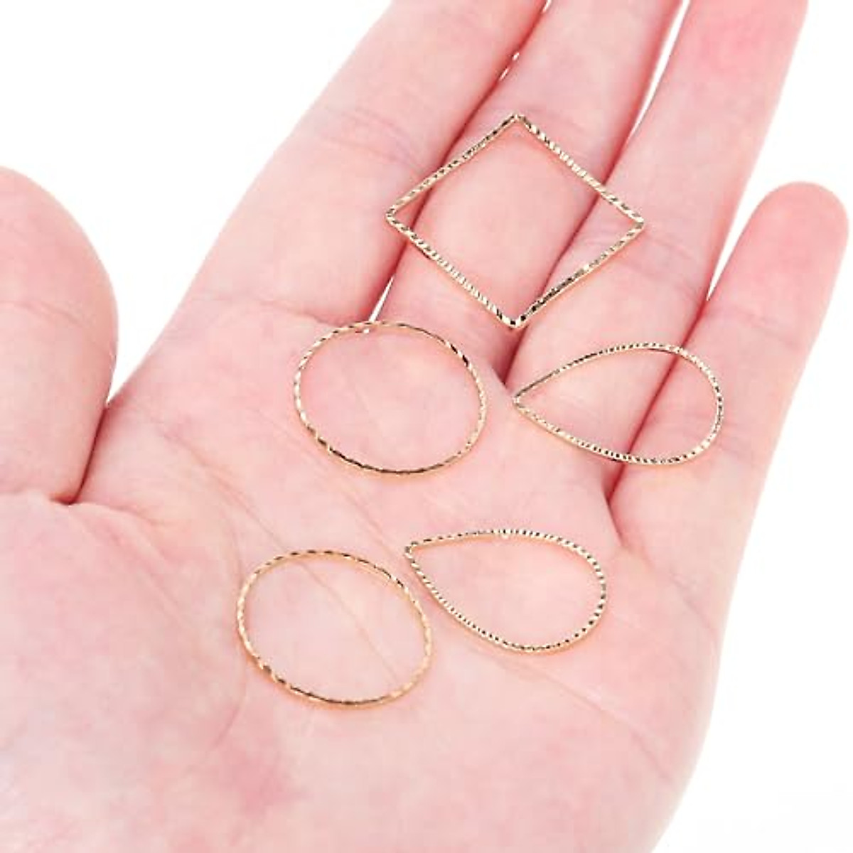 SEWACC 30pcs Jewelry Findings for Making Jewelry Earring Hoops for Jewelry Making Earring Kit Geometry Dangle Earring Making Kit Earring Supplies Earring Charms Heart Made