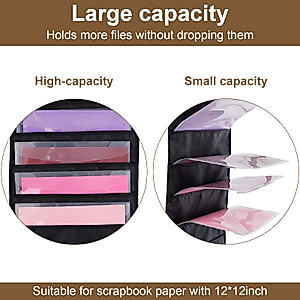 12 x 12 Inch Paper Storage Scrapbook Paper Storage Hanging Wall File Organizer with Door Hangers Storage Organizer for Office Cardstock, Craft(4 Pieces)