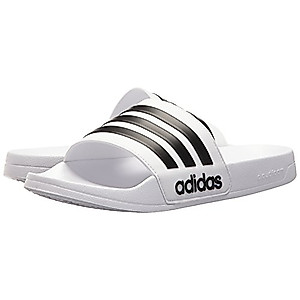 adidas Men's Adilette Shower Slides White/Core Black/White 13