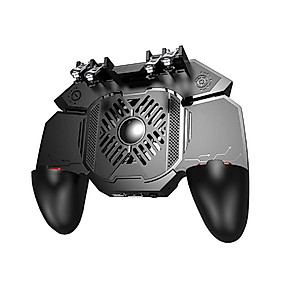 Sweden JYXDKD New PUBG Gamepad Grip With Portable Charger Cooling Fan for PUBG Mobile Controller Six Finger L1R1 Game Trigger Joystick