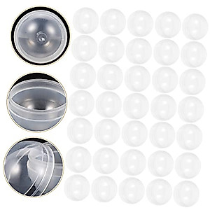 Clear Plastic Hanging Ball 100pcs Transparent Shell Plastic Balls for Baby Mini Gift Boxes Mini Cake Box Gumball Machine for Kids Plastic Decor Vending Machine Stroage Balls Round