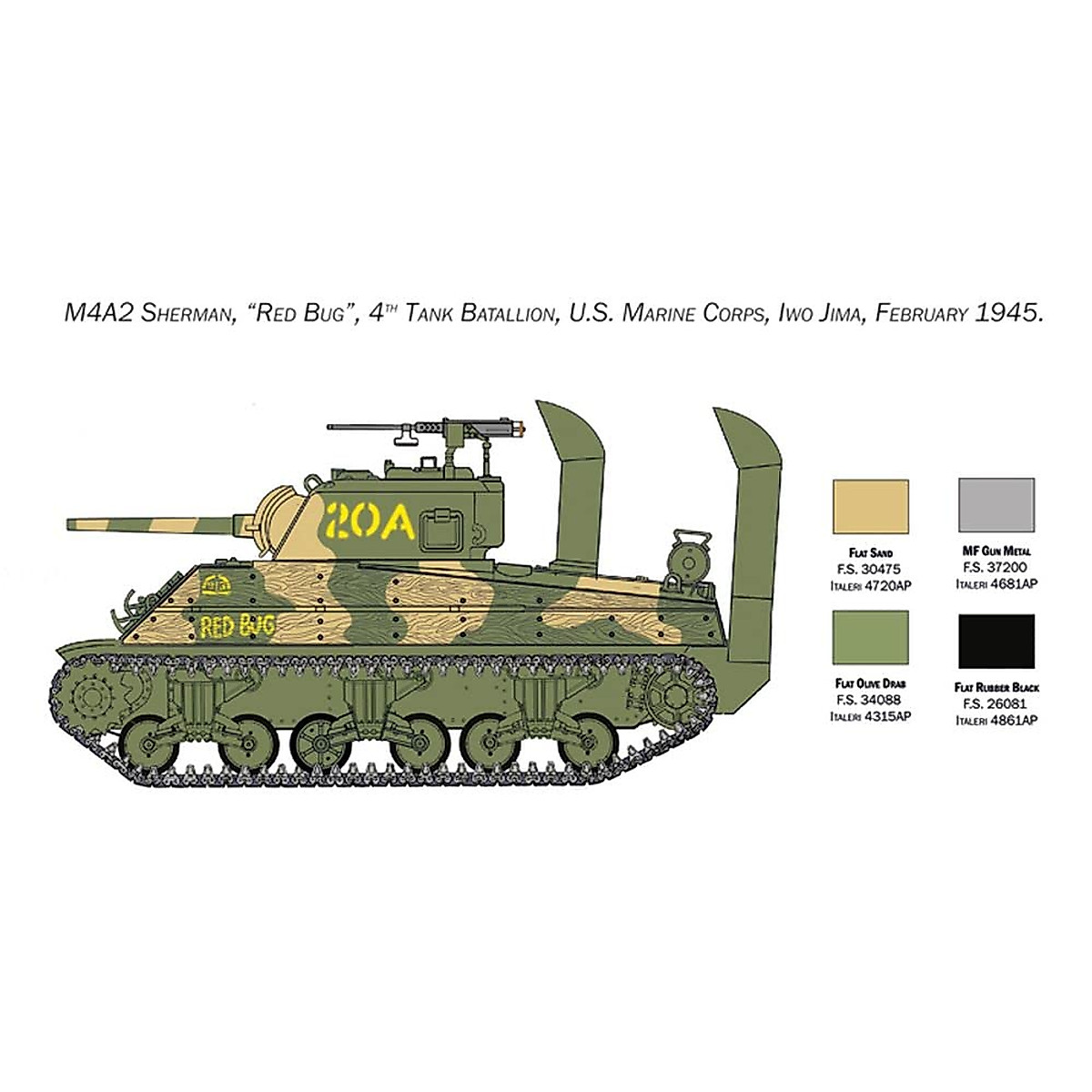 Italeri -M4A2 Sherman US Marine Body 1/35, I6583