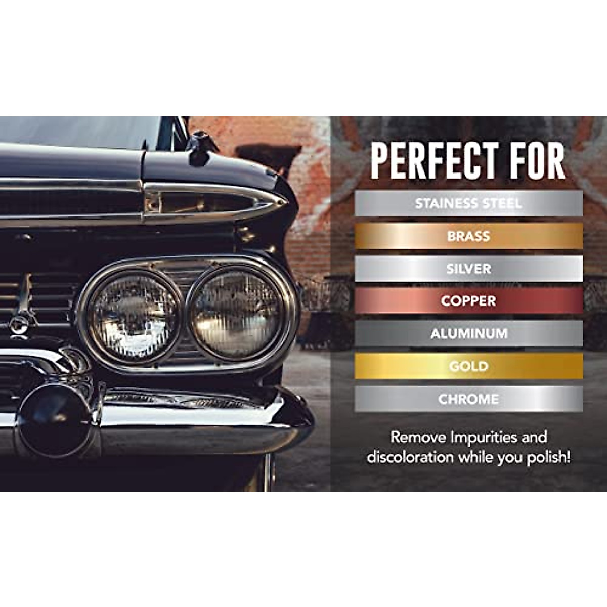 Original CJs Master Formula Metal Gloss Detail Polish 2 Pack 12oz Bottles Extraordinary Shine for Aluminum, Chrome, Brass, Stainless Steel and More