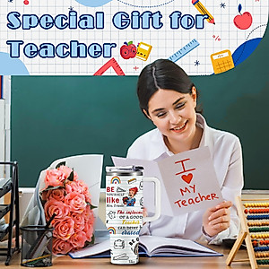 NIAXAUYT Teacher Appreciation Gifts - Birthday Gifts for Teachers Tumbler 40oz - Best Teachers Gift for Teacher Week, Graduation, Back to School, Christmas